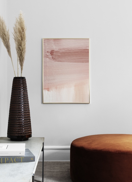 Abstract Painting Pink No1 Poster